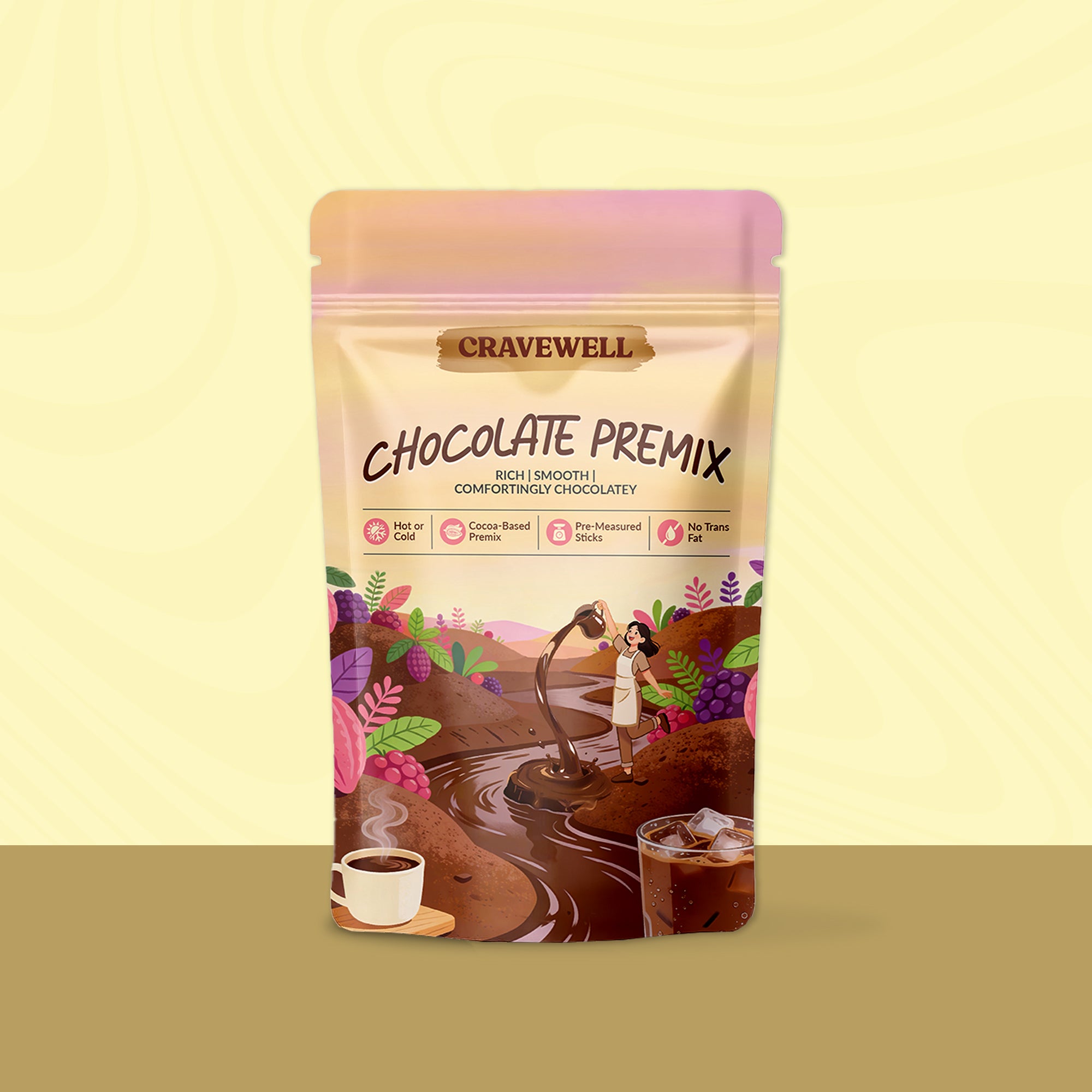 Premium Chocolate Protein Powder 200g - Pure Cocoa - Cravewell